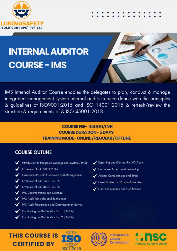 INTERNAL AUDITOR COURSE-IMS - lunimasafetysolution.com