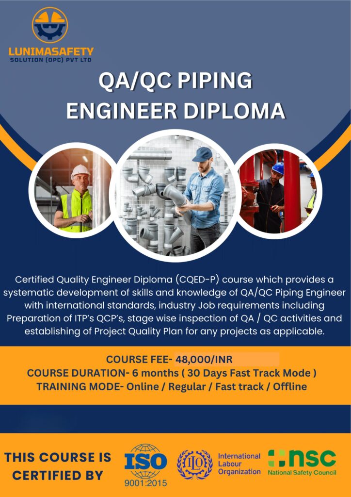 QA/QC PIPING ENGINEER DIPLOMA - lunimasafetysolution.com